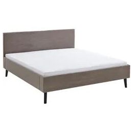 Meise M&ouml;bel Polsterbett MEISE.M&Ouml;BEL "Avola", grau (taupe, taupe), L:210cm, Betten, Polsterbett, erh&auml;ltlich in den Breiten 140 & 180cm, Bezugsstoff Cord