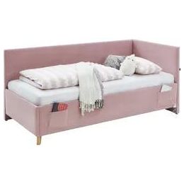 Meise M&ouml;bel Kinderbett MEISE.M&Ouml;BEL "COOL II", rosa (rose, rose), B:130cm L:210cm, Betten, Kinderbett, Polsterbett wahlweise mit Bettkasten, Jugendbett inkl. USB Anschl&uuml;sse