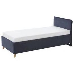 Meise M&ouml;bel Kinderbett MEISE.M&Ouml;BEL "FUN", blau (dunkelblau, dunkelblau), B:153cm L:215cm, Betten, Kinderbett, Polsterbett wahlweise mit Bettkasten, Jugendbett inkl. USB-Anschluss