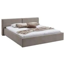 Meise M&ouml;bel Polsterbett MEISE.M&Ouml;BEL "Cube wahlweise mit Matratze und Bettkasten", grau (taupe, taupe), B:200cm L:227cm, Betten, Polsterbett, extra flaches Kopfteil, erh&auml;ltlich in den Breiten 140cm, 160cm & 180cm