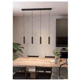 Eglo H&auml;ngeleuchte "ALMUDAINA Pendellampe, Stahl, IP20, Esstischlampe, H&auml;ngelampe, Lampe", schwarz, 4, &Oslash; 0cm H: 110cm, 1 Stk., Leuchten, H&auml;ngeleuchte, L84 x B6 x H110, schwarz, 4X5,4W inkl., H&auml;ngeleuchte