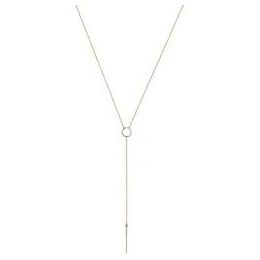 Collierkettchen Elli "Y-Kette Trend Minimal 925 Silber", gold, Halsketten, Damen, 60, ohne Stein, Silber 925 (Sterlingsilber), L: 60