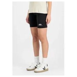 Bikerhose Alpha Industries "Basic Bike Shorts SL W", Damen, Gr. L, Normalgr&ouml;&szlig;en, schwarz, Obermaterial: 95% Baumwolle, 5% Elastan, Hosen
