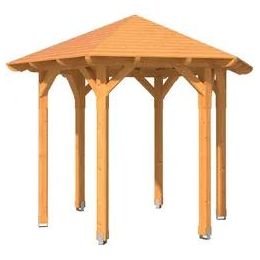 Skan Holz Holzpavillon SKANHOLZ "Colmar 1", beige (natur), B/H/T: 292cm, Pavillons, Douglasie, 273 x 236 cm