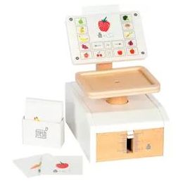 Kinder-K&uuml;chenwaage Small Foot "fresh", wei&szlig; (wei&szlig;, natur), Spielzeug-Haushaltsger&auml;te, KinderB:11cm H:18cm T:17cm, Holz, Kunststoff, B:11cm H:18cm T:17cm