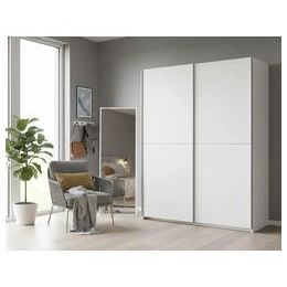 Schwebet&uuml;renschrank Schlafkontor "Heimo/Fast Schrank Kleiderschrank Garderobe", wei&szlig;, B:170cm H:225cm T:38cm, Holzwerkstoff, Schr&auml;nke, Schwebet&uuml;renschrank, geringe Tiefe, ausziehbarer Kleiderstange, Garderobenschrank, 6 B&ouml;den