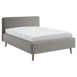 Meise M&ouml;bel Polsterbett MEISE.M&Ouml;BEL "Mattis", grau (ash), B:161cm H:105cm L:218cm, Bezug Bett: Struktur Gewebe (100% Polyester), Betten, Polsterbett, Topseller, wahlweise mit Bettkasten