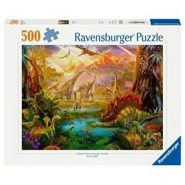 Puzzle Ravensburger "Im Dinoland", bunt, Puzzles, KinderB:49cm H:36cm, Pappe, Made in Germany, B:49cm H:36cm