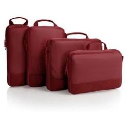 Kofferorganizer Heys "Ecotex Compression Packing Cube", Gr. B/H/T: 35,6cm x 29,2cm x 12,7cm, rot (rot maple), Nylon, unifarben, Taschen, komprimierbare Packw&uuml;rfel, Packtaschen, Organizer f&uuml;r Koffer