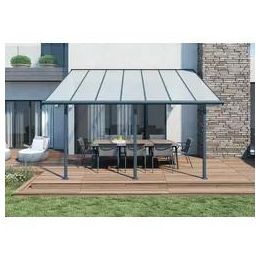 Terrassendach PALRAM - CANOPIA "Sierra Alu Terrassen&uuml;berdachung", grau, B:434cm T:295cm, Aluminium, Polycarbonat (PC), Terrassen&uuml;berdachungen, einfache DIY Montage