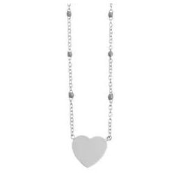 Adelia&acute;s Kette mit Anh&auml;nger ADELIA ́S "Damen Edelstahl Halskette mit Anh&auml;nger Herz", silber (silberfarben, grau), Halsketten, Damen, unbekannt, Edelstahl