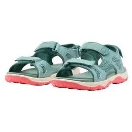 Sandale Jack Wolfskin "TARACO BEACH SANDAL K", Kinder, Gr. 39, gr&uuml;n (soft jade), Synthetik, Textil, Schuhe Sandale, mit Klettverschluss