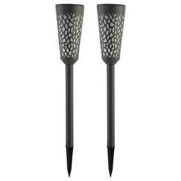 Gartenleuchte Luxform "Luxform Solar Torch Swansea", schwarz, B:9cm H:5,6cm L:9cm, Leuchten, Gartenleuchte, LED-Gartenleuchte, Solarenergie, IP46