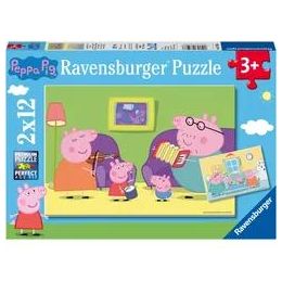 Puzzle Ravensburger "Zuhause bei Peppa", bunt, Puzzles, KinderB:26cm H:18cm, Pappe, Made in Europe, B:26cm H:18cm