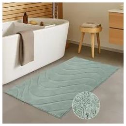 Badematte Carpet City "BAT400, Badteppich uni", jade, gr&uuml;n, H:11mm, Polyester, Badematten, Badematte, Teppich Badezimmer, Badvorleger, Anti-Rutsch, Waschbar, Duschmatte