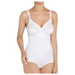 Miederbody Triumph "Formfit BS X", Damen, Gr. 85, Cup C, wei&szlig;, Obermaterial: 54% Polyamid, 22% Baumwolle, 19% Elasthan, 5% sonstige Fasern, figurbetont, Bodys, florale Spitze, runder R&uuml;ckenausschnitt, tiefer V-Ausschnitt
