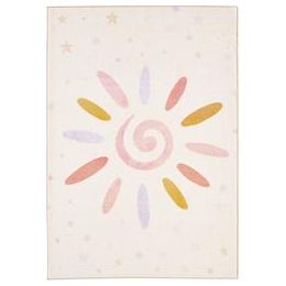 Kinderteppich Ayyildiz TEPPICHE "PLAY 2021", beige (creme), B:100cm H:8mm L:150cm, Polyamid, Teppiche, Kinderteppich, rutschhemmend, Motiv Sonne, Kurzflor