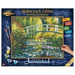 Malen nach Zahlen Schipper "Meisterklasse Premium - Seerosenteich nach Claude Monet (1840-1926)", bunt, Malvorlagen, KinderB:50cm H:40cm, Made in Germany, B:50cm H:40cm