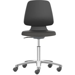 bimos Arbeitsdrehstuhl LABSIT, F&uuml;nffu&szlig; mit Rollen, Sitz mit Kunstlederbezug, blau