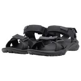 Sandale Jack Wolfskin "LAKEWOOD RIDE SANDAL M", Herren, Gr. 44,5, grau (phantom), Synthetik, Textil, Schuhe Sandale