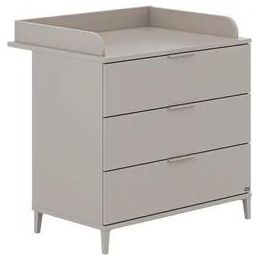 Wickelkommode YUNY BY PAIDI "BROTHER STU mit abnehmbarem Aufsatz und 3 Schubladen", grau (taupe, taupe), B:94,7cm H:87,9cm T:52,4cm, Holzwerkstoff, Wickelkommoden, Wickelkommode, Kommode in Taupe, 95 cm Breite, gepr&uuml;fte Sicherheit, Soft-Close