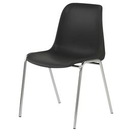 Kunststoff-Schalenstuhl EUROPA, ohne Polster, Sitzschale anthrazit, VE 2 Stk kaiserkraft