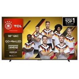 TCL Mini-LED-Fernseher "98Q6CX7", Energieeffizienz: E (A-G), schwarz, 98, Fernseher, 4K Multi-HDR Dolby Vision, 144Hz, ONKYO Dolby Atmos, Apple Airplay 2