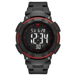 Chronograph Skechers "RUHLAND", schwarz (schwarz, rot), Armbanduhren, Herren, Chronograph, Quarzuhr, Armbanduhr, Herren, digital, Polyurethanband, Stoppfunktion