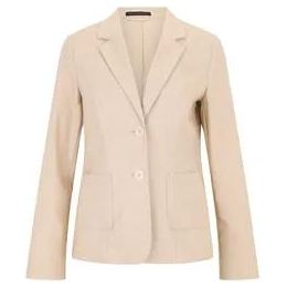 Kurzblazer Betty Barclay "Damen langarm", Damen, Gr. 40, beige, Obermaterial: 33% Baumwolle, 33% Polyester, 18% Viskose, 14% Leinen, 2% Elasthan, tailliert normal, Blazer Kurzblazer, Material