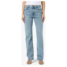 High-waist-Jeans Noisy may "NMMONICA HW STRAIGHT JEAN AZ359LB NOOS", Damen, Gr. 30, L&auml;nge 30, blau (light blau denim), Denim/Jeans, Obermaterial: 99% Baumwolle, 1% Elasthan, unifarben, gerade, Jeans High-Waist-Jeans