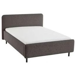 Meise M&ouml;bel Polsterbett MEISE.M&Ouml;BEL "Primo wahlweise mit Bettkasten", grau (anthrazit), B:163cm H:105cm L:218cm, Betten, Polsterbett, erh&auml;ltlich in verschiedenen Breiten