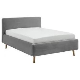 Meise M&ouml;bel Polsterbett MEISE.M&Ouml;BEL "Mattis", grau, B:141cm H:105cm L:218cm, Bezug Bett: Cord (100% Polyester), Betten, Polsterbett, Topseller, wahlweise mit Bettkasten