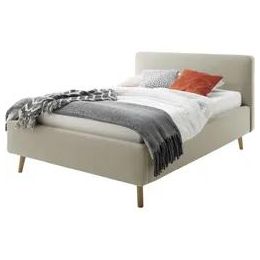 Meise M&ouml;bel Polsterbett MEISE.M&Ouml;BEL "Mattis", grau (taupe), B:141cm H:105cm L:218cm, Bezug Bett: Strukturstoff (100% Polyester), Betten, Polsterbett, Topseller, wahlweise mit Bettkasten