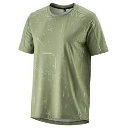 Radtrikot Gonso "Trail Jersey W", Damen, Gr. 50, gr&uuml;n (tannengr&uuml;n), 88% Polyester, 12% Elasthan, Rundhals, Trikots, Damen Fahrradtrikot kurzarm, l&auml;ssiges MTB-Shirt, Quick-Dry, Slim fit