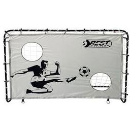 Fu&szlig;balltor BEST Sporting "Fu&szlig;balltor mit Torwand 2 Schussl&ouml;cher", schwarz (schwarz, grau), Sport-Tore, Kinder, B/H/L: 180cm x 120cm x 60cm, 1 Stk., B:180cm H:120cm L:60cm