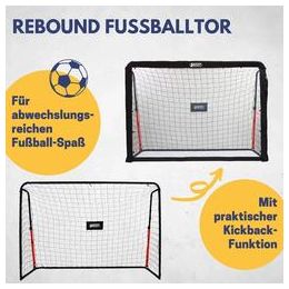 Fu&szlig;balltor BEST Sporting "Fu&szlig;balltor Rebound 2 in 1", schwarz, Sport-Tore, Kinder, B/H/L: 213cm x 153cm x 76cm, 1 Stk., B:213cm H:153cm L:76cm