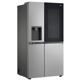 LG Side-by-Side "GSLC41EPPE", Energieeffizienz: E (A-G), silber, mit Instaview, K&uuml;hlschr&auml;nke