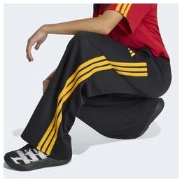 Sporthose Adidas SPORTSWEAR "HOUSE OF TIRO, WEITES BEIN", Damen, Gr. XS, N-Gr, schwarz, team power rot 2, collegiate gold, normal, gr., Obermaterial: 53% Baumwolle, 47% Polyester, Hosen Sporthose, sportlicher Stil, f&uuml;r Training und Freizeit, mit Kordelverschluss