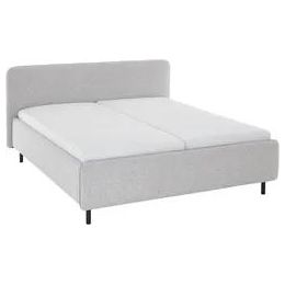 Meise M&ouml;bel Polsterbett MEISE.M&Ouml;BEL "Primo wahlweise mit Bettkasten", grau (hellgrau), B:203cm H:105cm L:218cm, Betten, Polsterbett, erh&auml;ltlich in verschiedenen Breiten, Topseller