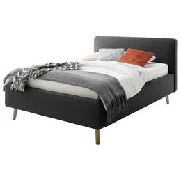 Meise M&ouml;bel Polsterbett MEISE.M&Ouml;BEL "Mattis", grau (anthrazit), B:141cm H:105cm L:218cm, Bezug Bett: Strukturstoff (100% Polyester), Betten, Polsterbett, Topseller, wahlweise mit Bettkasten
