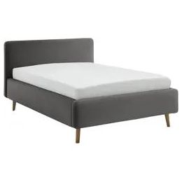 Meise M&ouml;bel Polsterbett MEISE.M&Ouml;BEL "Mattis", grau (anthrazit), B:141cm H:105cm L:218cm, Bezug Bett: Struktur Gewebe (100% Polyester), Betten, Polsterbett, Topseller, wahlweise mit Bettkasten