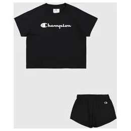 Shirt & Shorts Champion "ICONS", M&auml;dchen, Gr. XXL (176), schwarz, Obermaterial: 100% Baumwolle, KOB Set-Artikel, f&uuml;r Kinder