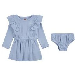 Levi's Jerseykleid LEVI'S KIDS, M&auml;dchen, Gr. 24M (92), N-Gr, blau (brunnera blau), Jersey, Obermaterial: 78% Baumwolle, 18% Polyester, 4% Elasthan, Rundhals, Kleider Jerseykleid, mit passendem Slip im Set, for Girls