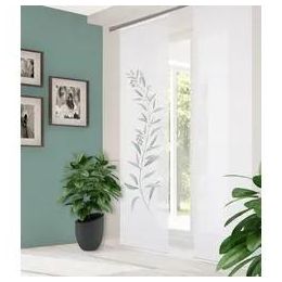 Schiebegardine HOME IN GREEN "CELSO" Gr. 1, gr&uuml;n (mint), B:60cm H:245cm, Polyester, Gardinen, DIGITALBEDRUCKT, BAMBUSOPTIK RECYCELT