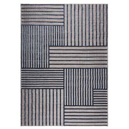 Teppich FLAIR RUGS "Vigo Blocks", blau, B:120cm H:4mm L:170cm, Kunstfaser, Teppiche, Teppich, Vigo Blocks Indoor Outdoor-Teppich