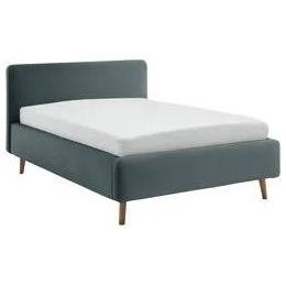 Meise M&ouml;bel Polsterbett MEISE.M&Ouml;BEL "Mattis", blau (eisblau), B:141cm H:105cm L:218cm, Bezug Bett: Struktur Gewebe (100% Polyester), Betten, Polsterbett, Topseller, wahlweise mit Bettkasten