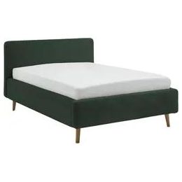 Meise M&ouml;bel Polsterbett MEISE.M&Ouml;BEL "Mattis", gr&uuml;n (dunkelgr&uuml;n), B:141cm H:105cm L:218cm, Bezug Bett: Cord (100% Polyester), Betten, Polsterbett, Topseller, wahlweise mit Bettkasten