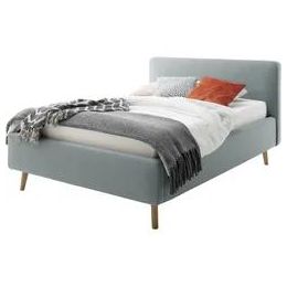 Meise M&ouml;bel Polsterbett MEISE.M&Ouml;BEL "Mattis", blau (eisblau), B:141cm H:105cm L:218cm, Bezug Bett: Strukturstoff (100% Polyester), Betten, Polsterbett, Topseller, wahlweise mit Bettkasten