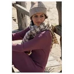 Modeschal Laura Scott, Damen, creme, hellbraun, Web, Obermaterial: 100% Polyester, gemustert, Modet&uuml;cher, im tollen Stern-Design in verschiedenen Farben - NEW