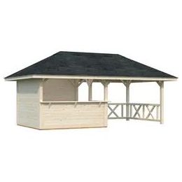 Holzpavillon Palmako "Bianca 16,6 m2 Set 3", transparent, B/H/T: 672cm x 323cm x 384cm, Pavillons, BxTxH: 588x300x323 cm